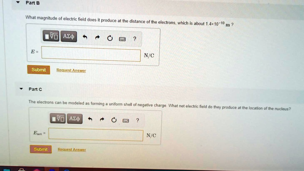Solved Part B Whal Magnitude Of Electric Field Does Produce At The
