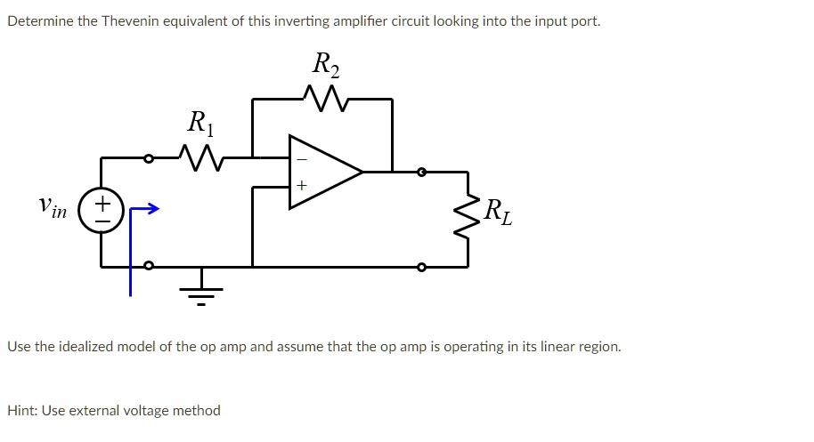 VIDEO solution: Determine the Thevenin equivalent of this inverting amplifier circuit looking ...