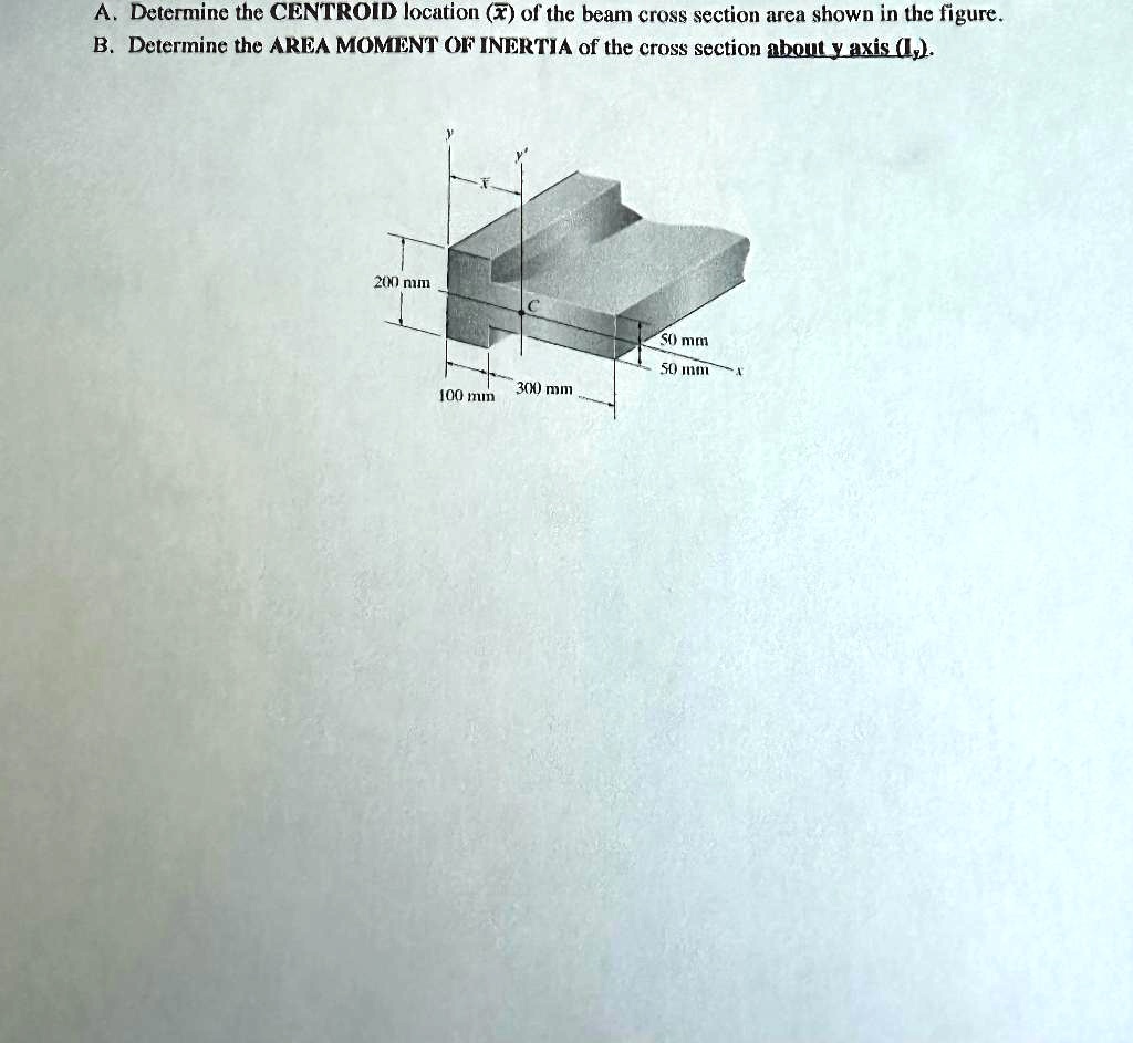 Texts a determine the centroid location of the beam cross...