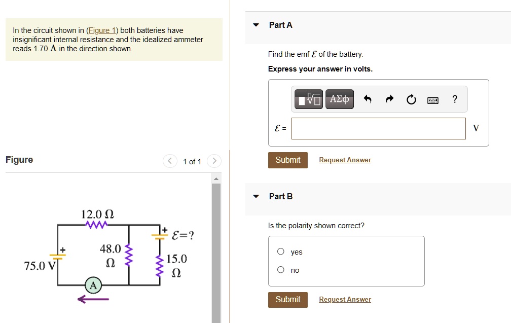 In the circuit shown in (Figure 1) both batteries have insignificant internal resistance and the ...