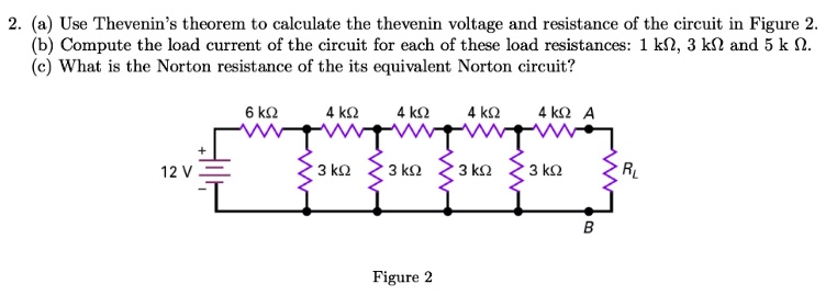 SOLVED: Use Thevenin's theorem to calculate the Thevenin voltage and resistance of the circuit ...