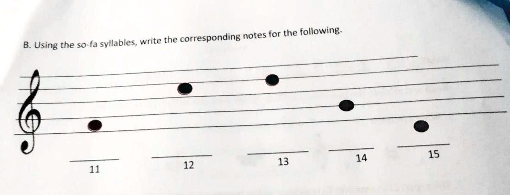SOLVED: 'Using the so-fa syllables, write the corresponding notes for ...
