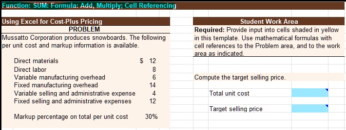 Solved Text Function Sum Formula Add Multiply Cell Referencing Using Excel For Cost Plus