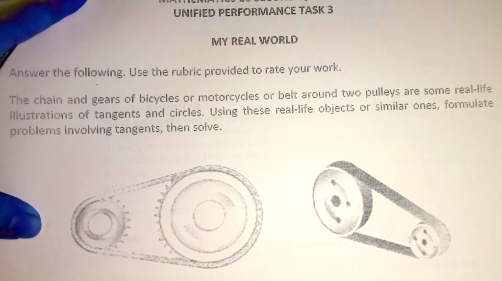 UNIFIED PERFORMANCE TASK 3 MY REAL WORLD Answer the following. Use the ...