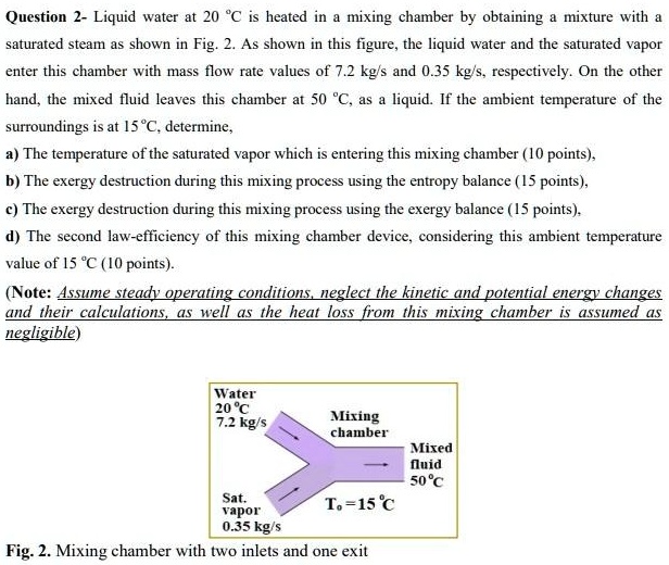 SOLVED: Text: Thermodynamics Question 2 - Liquid water at 20Â°C is ...