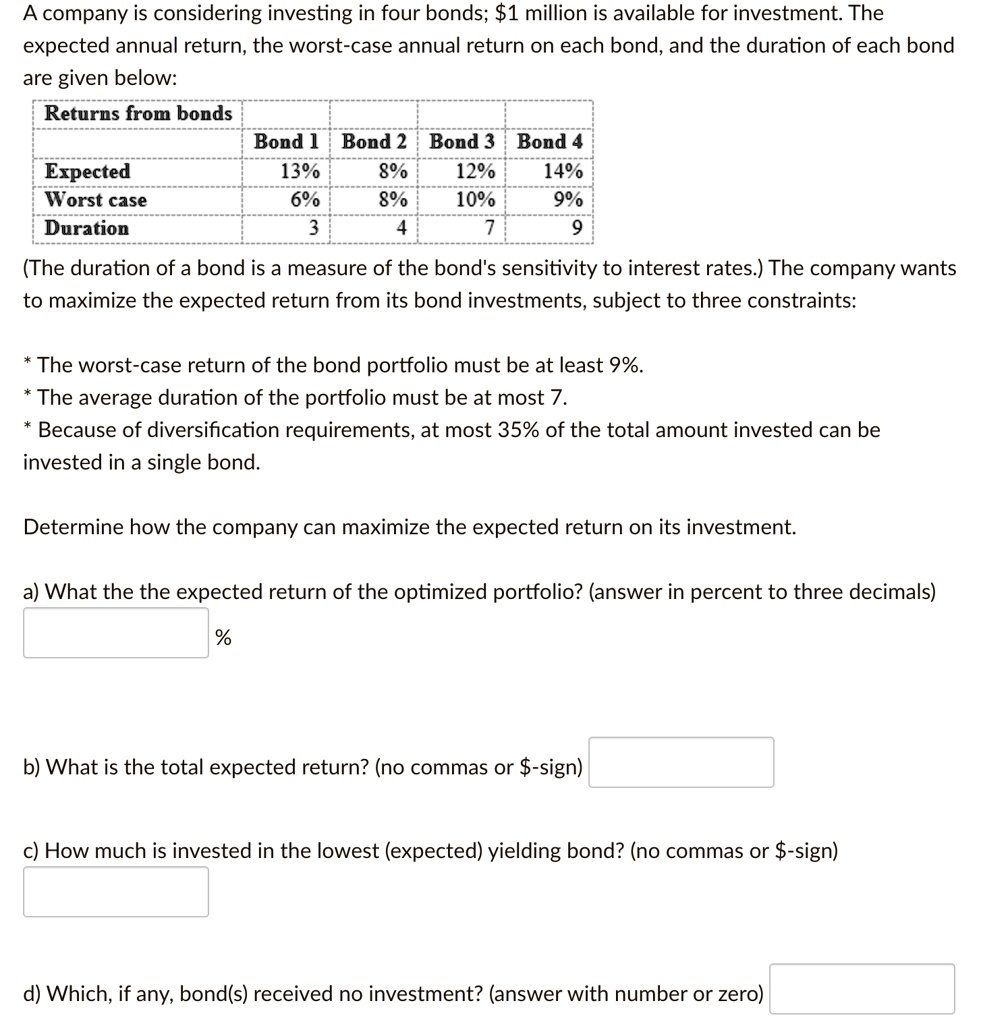 SOLVED: (SOLVE IT USING MS EXCEL- NON LINEAR OPTIMIZATION) A company is ...