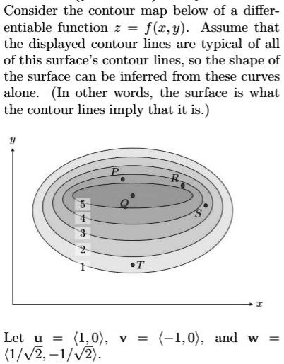 SOLVED: Consider the contour map below of a differ- entiable function f ...