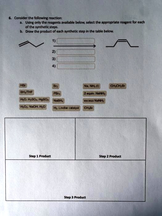 SOLVED: Conslder the following rcactlon: Using only the reagents ...