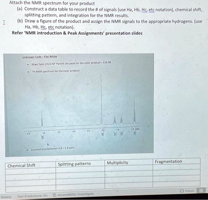 SOLVED: Texts: NEED HELP PLEASE ASAP. I'VE SENT THIS LIKE 15 TIMES. Attach the NMR spectrum for ...