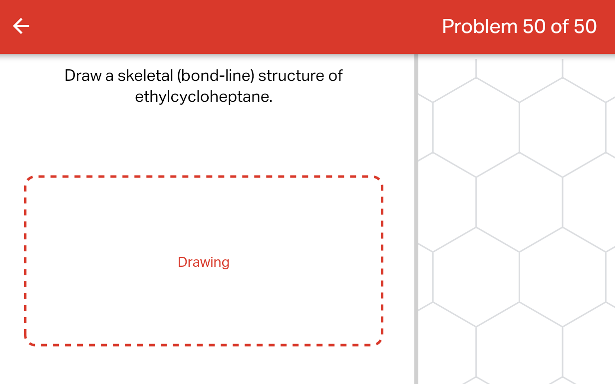 draw a skeletal bond line structure of ethylcycloheptane problem 50 of ...