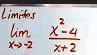 SOLVED: limiks lim X-4 Xv2 X+ 2