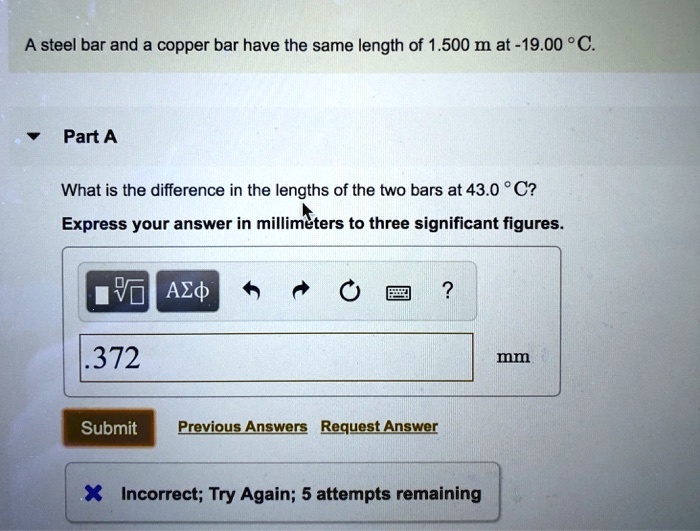 a steel bar and copper bar have the same length of 1500 m at 1900 c ...