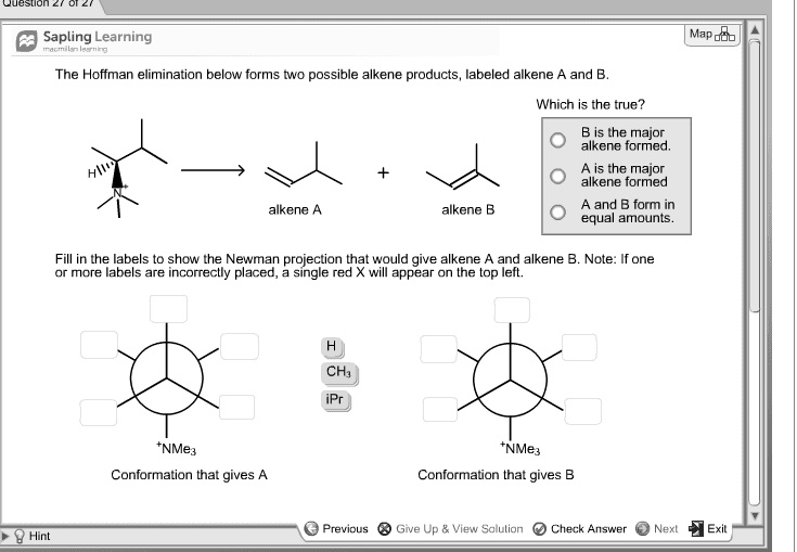 SOLVED: Sapling Learning Map Macmillan Learning The Hoffman elimination ... SOLVED: Sapling Learning Map Macmillan Learning The Hoffman elimination ...
