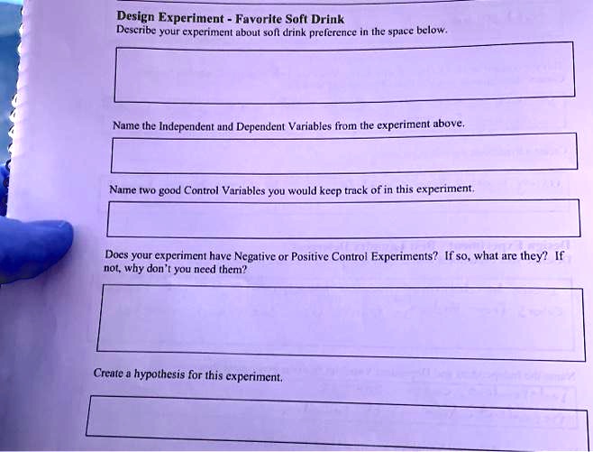 Design Experiment - Favorite Soft Drink Describe your experiment about ...