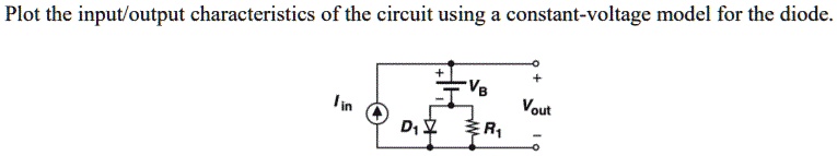 SOLVED: Plot the input/output characteristics of the circuit using a constant-voltage model for ...