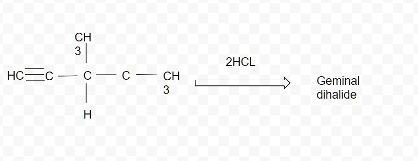 SOLVED: CH 3 2HCL HCc _ C _ C CH 3 Geminal dihalide