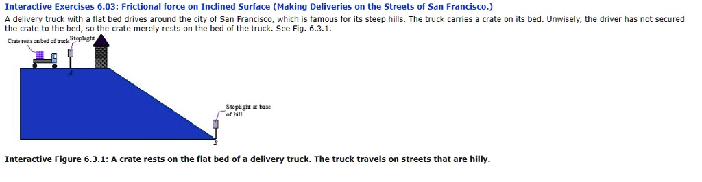 SOLVED: Interactive Exercises 6.03: Frictional force on Inclined Surface (Making Deliveries on ...