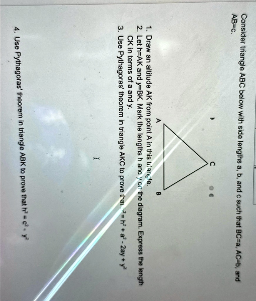 consider triangle abc below with side lengths ab and c such that bcaacb and abc draw an altitude ...