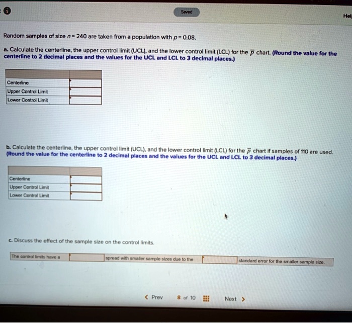 suted random samples of size n 240 are taken from population with p 008 ...