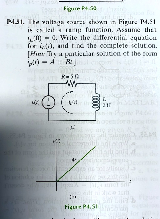 SOLVED: Figure P4.50 P4.51. The voltage source shown in Figure P4.51 is called a ramp function ...