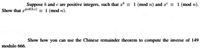 suppose and ac positive integers such that show that 29edo e mod u mod ...