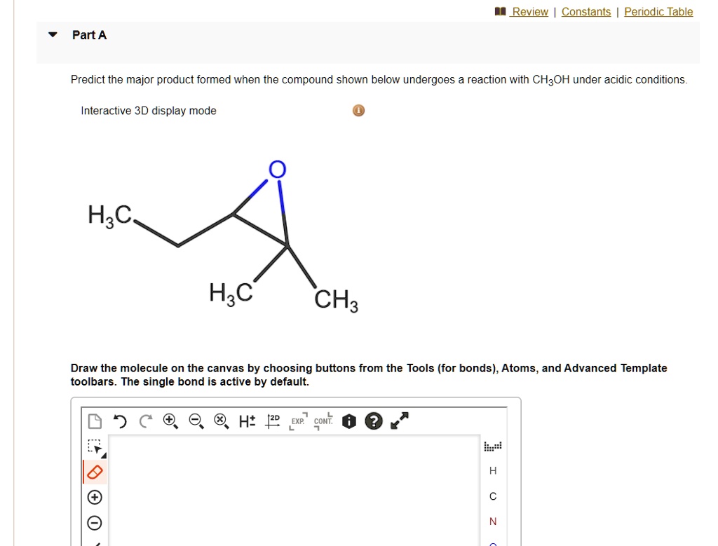 Part A Review Constants | Periodic Table Predict the major product ...
