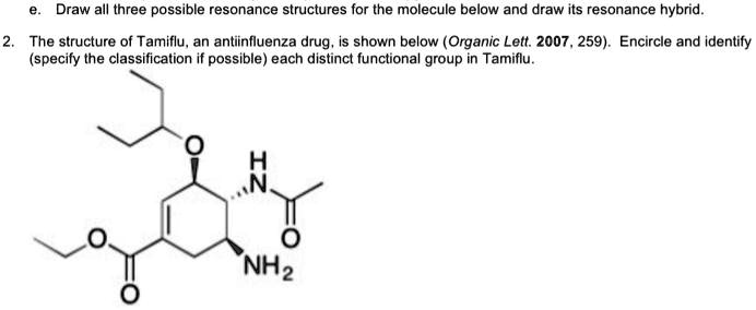 Draw all three possible resonance structures for the molecule below and ...