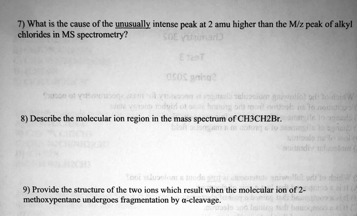 7 what is the cause of the unusually intense peak at 2 amu higher than ...
