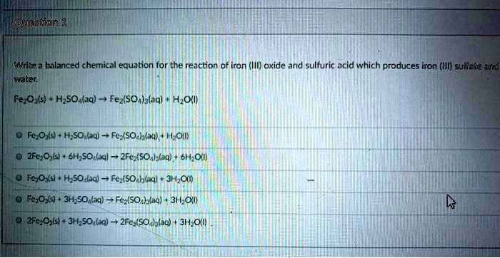 SOLVED: QJe yiwn Mitar a balanced chemical equation tor the reaction of ...