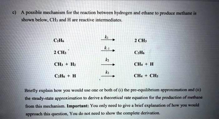SOLVED:A possible mechanism for the reaction between hydrogen and ...