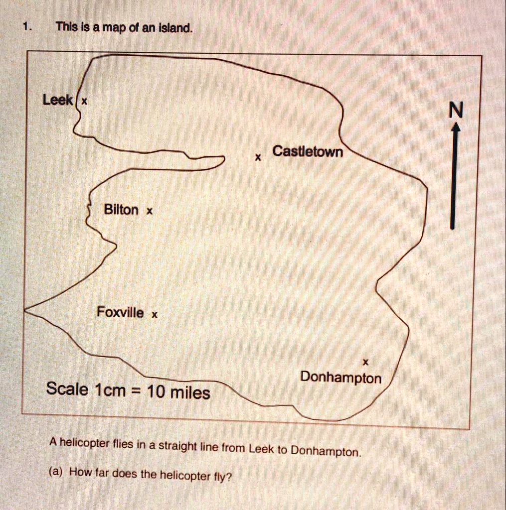 this is a map ot an island leek castletown 1 bilton foxville donhampton ...