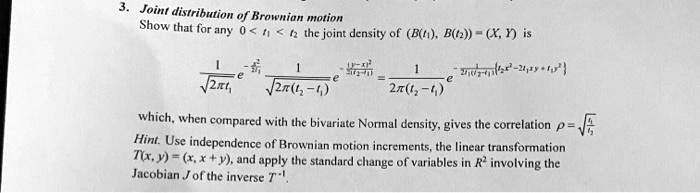 3. Joint distribution of Brownian motion -2√11 2nt- 2at, 2n5-1 which, when compared with the ...