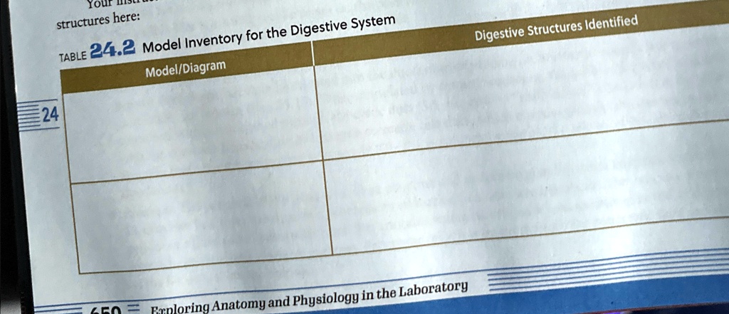 Your structures here: TABLE 24.2 Model Inventory for the Digestive ...