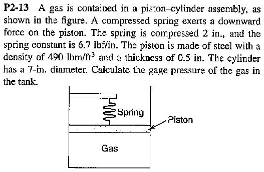 SOLVED: P2-13 A gas is contained in a piston-cylinder assembly, as ...