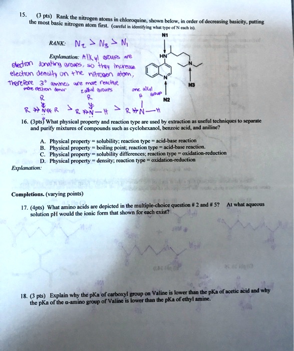 SOLVED: Text: (3 pts) Rank nitrogen ton: the most basic nitrogen ...