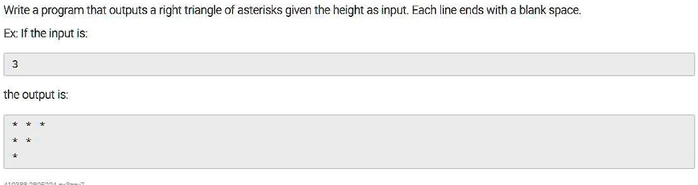 Solved Having Trouble Writing This Code In Java I Have To Write A Program That Outputs A Right 3273