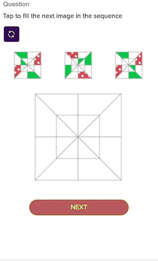 SOLVED: Question Tap to fill the next image in the sequence NEXT