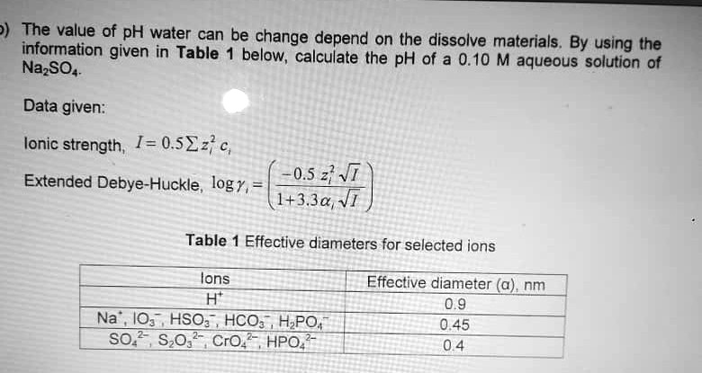 b) The value of pH water can be change depend on the dissolve materials ...