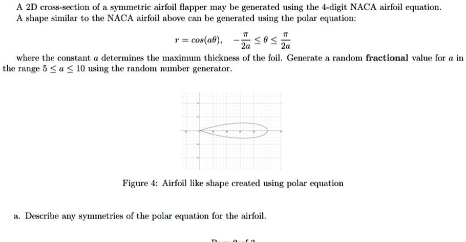 a 2d cross section of symmetric airfoil flapper may be generated using ...