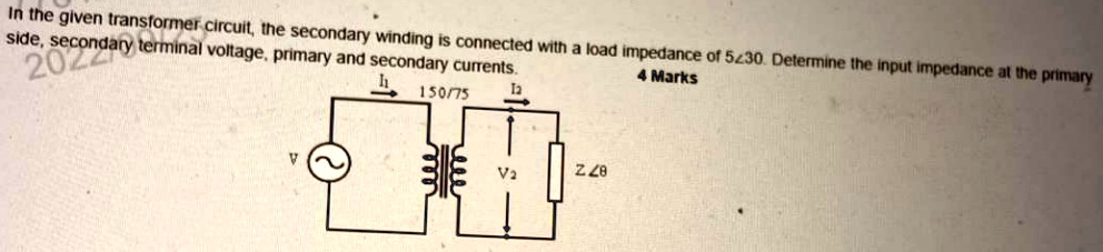 SOLVED: Side, secondary terminal voltage, primary and secondary ...