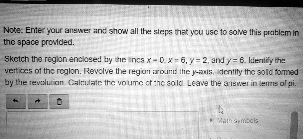 SOLVED: Note: Enter your answer and show all the steps that you use to ...