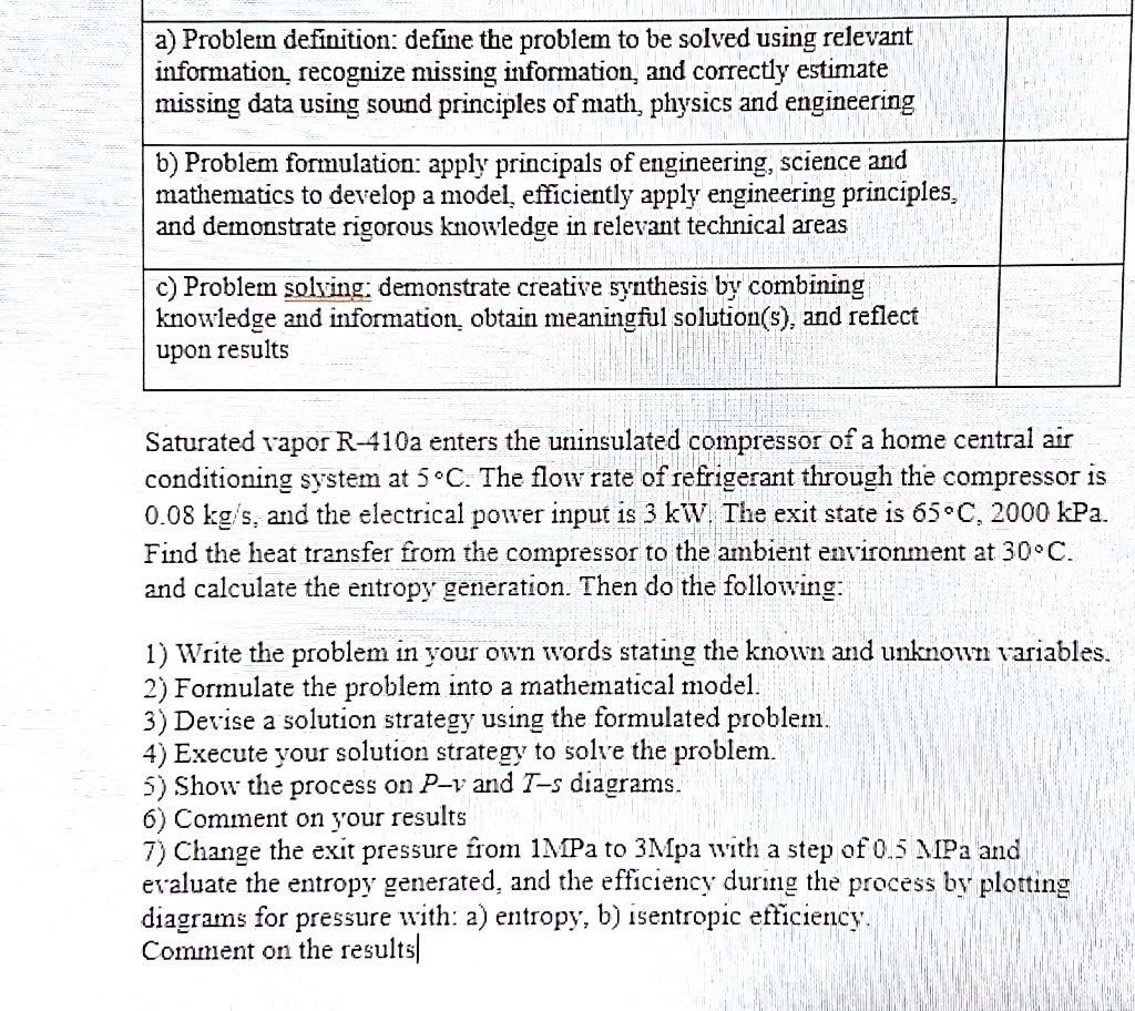 SOLVED: a Problem definition:define the problem to be solved using relevant information ...