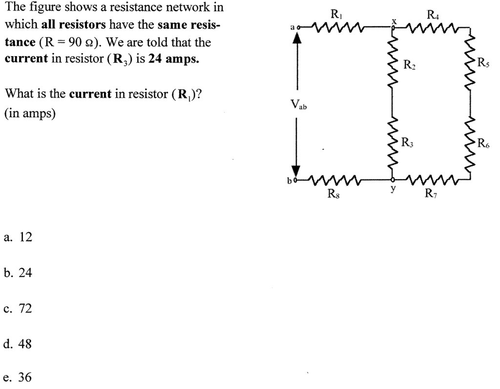 the figure shows a resistance network in which all resistors have the ...