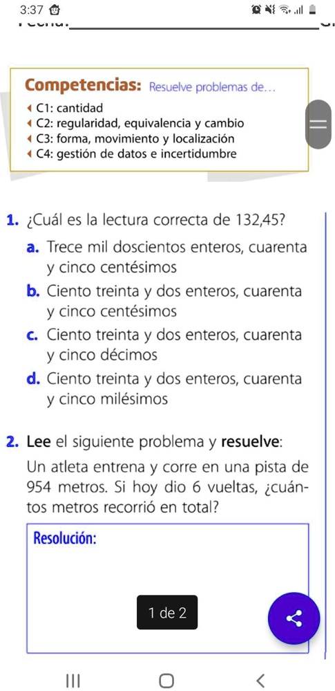 SOLVED: Ayuda porfavor en para hoy :C 3.37 'Q * =aIl Competencias ...