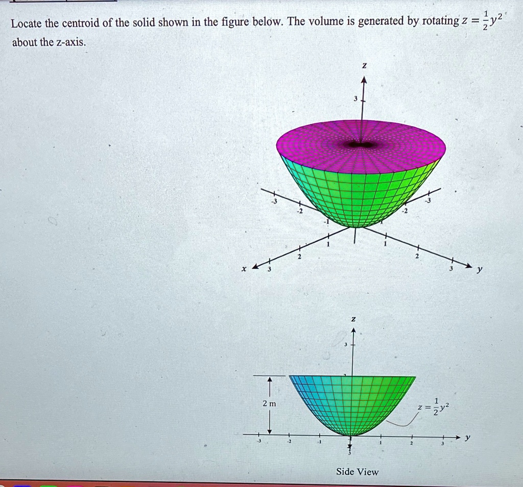 SOLVED: 'Locate the centroid of the solid shown in the figure below ...
