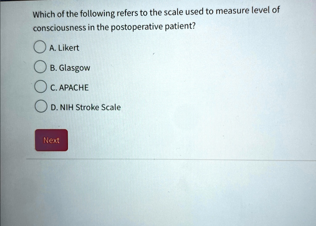 Which of the following refers to the scale used to measure level of ...