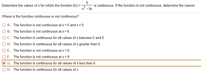 determine the values of for which the function flx x continuous if the function is not ...