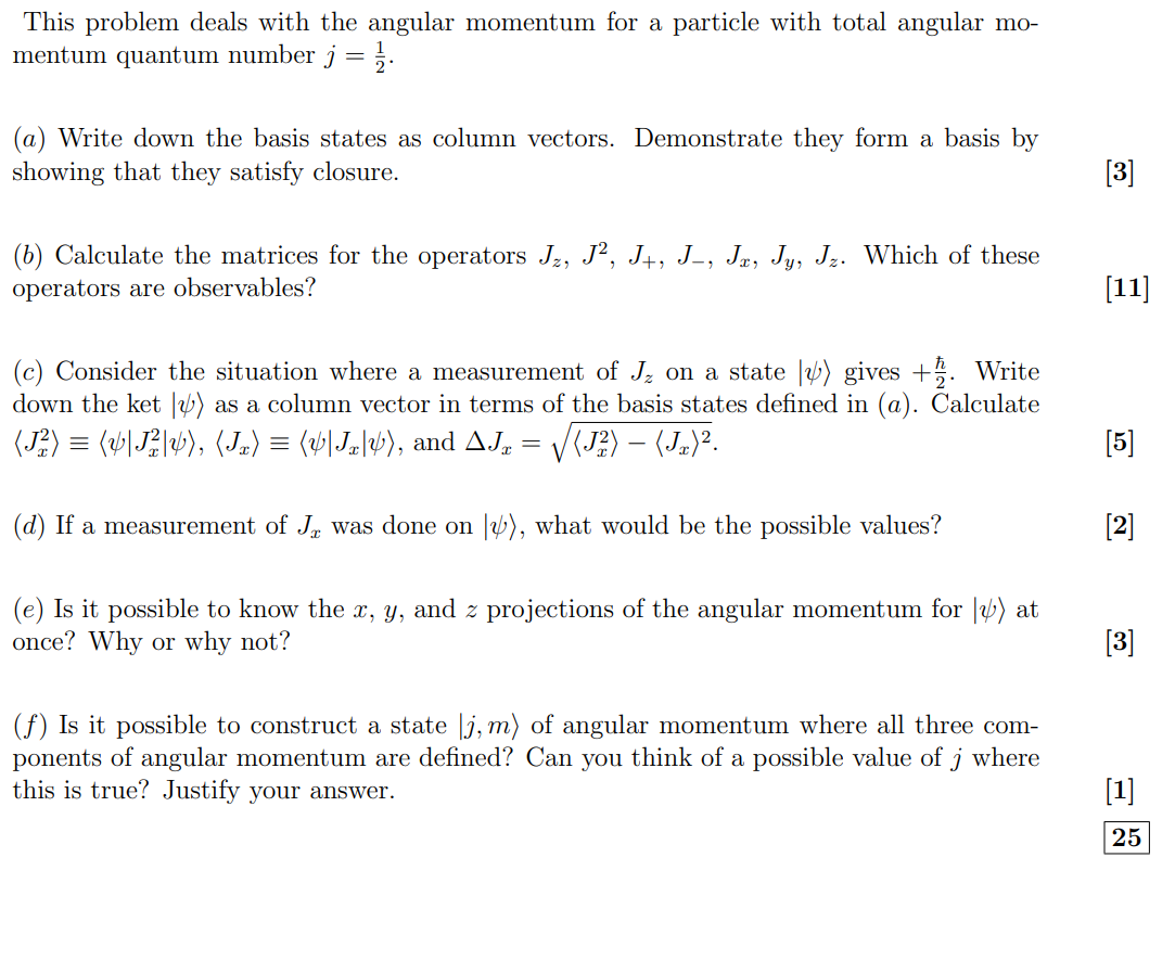 SOLVED: This problem deals with the angular momentum for a particle ...