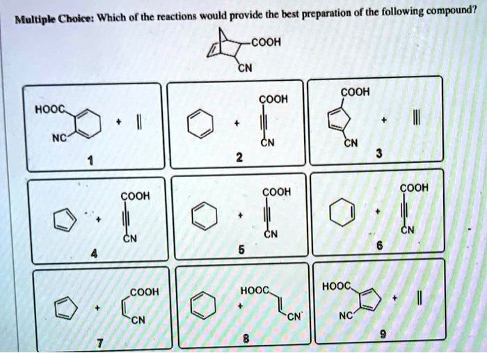 multipk choke which of the reactions would providk thc best preparation ...