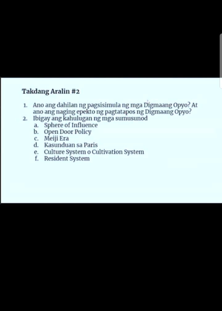 SOLVED: Pa tulong po please :( Takdang Aralin #2: Ano ang dahilan ng ...